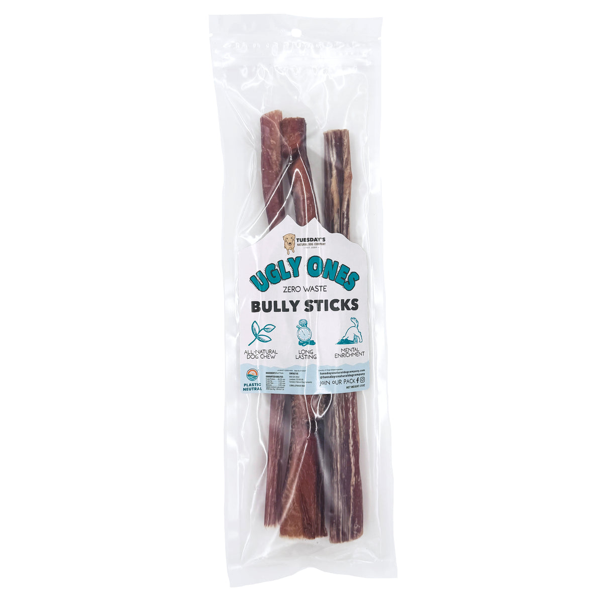 "UGLY ONES" 12" Assorted Bully Sticks - 8 oz – Tuesday's Natural Dog ...