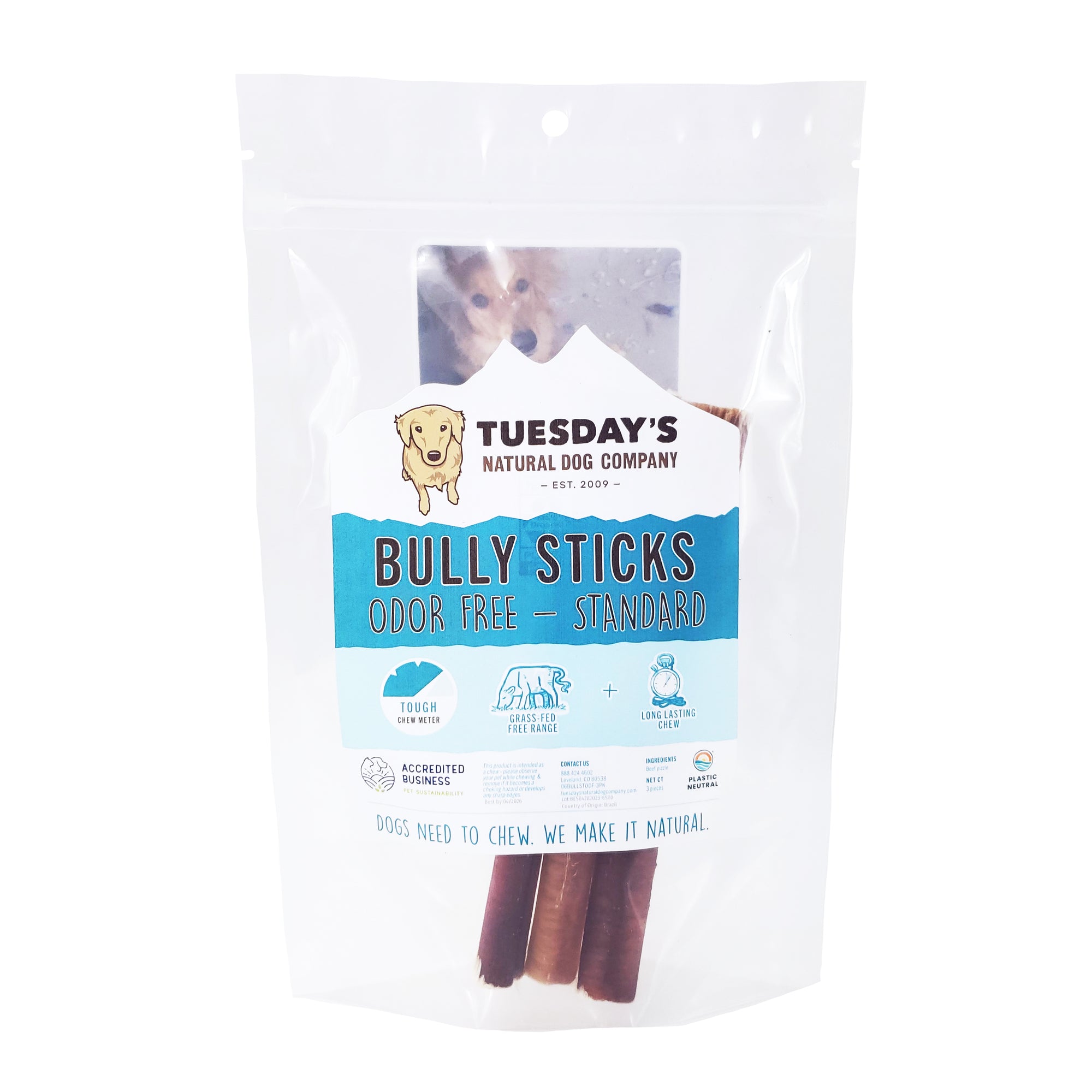 6" Standard Bully Sticks - 3 Pack – Tuesday's Natural Dog Company