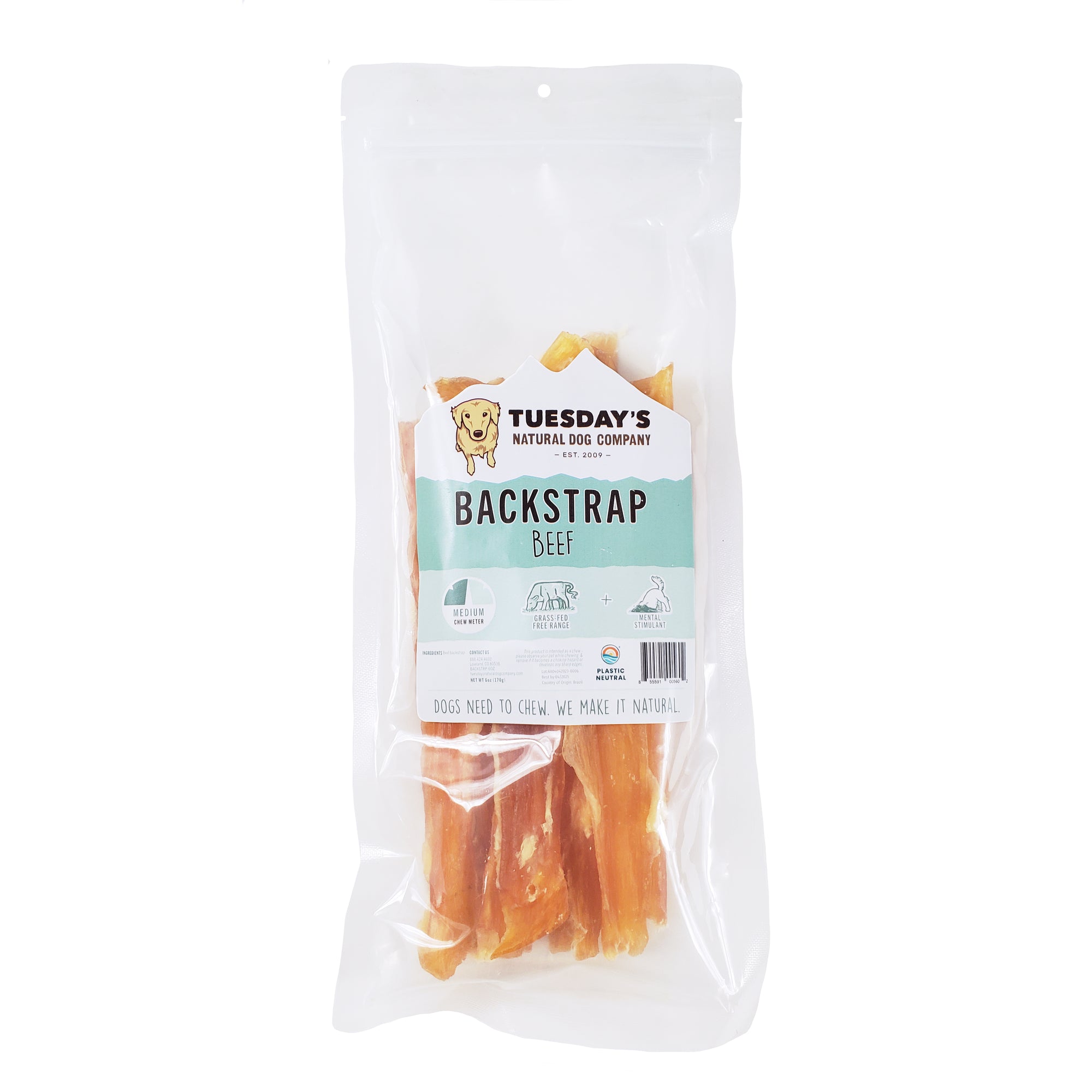 Beef Backstrap - 6 oz – Tuesday's Natural Dog Company