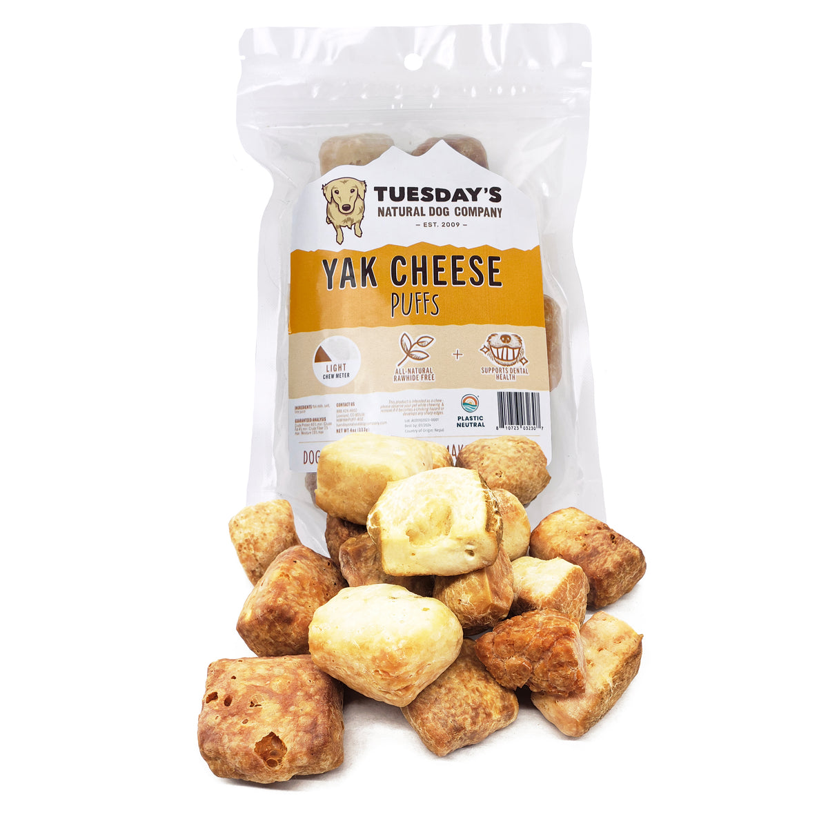 Yak Cheese Puffs - 4 oz – Tuesday's Natural Dog Company