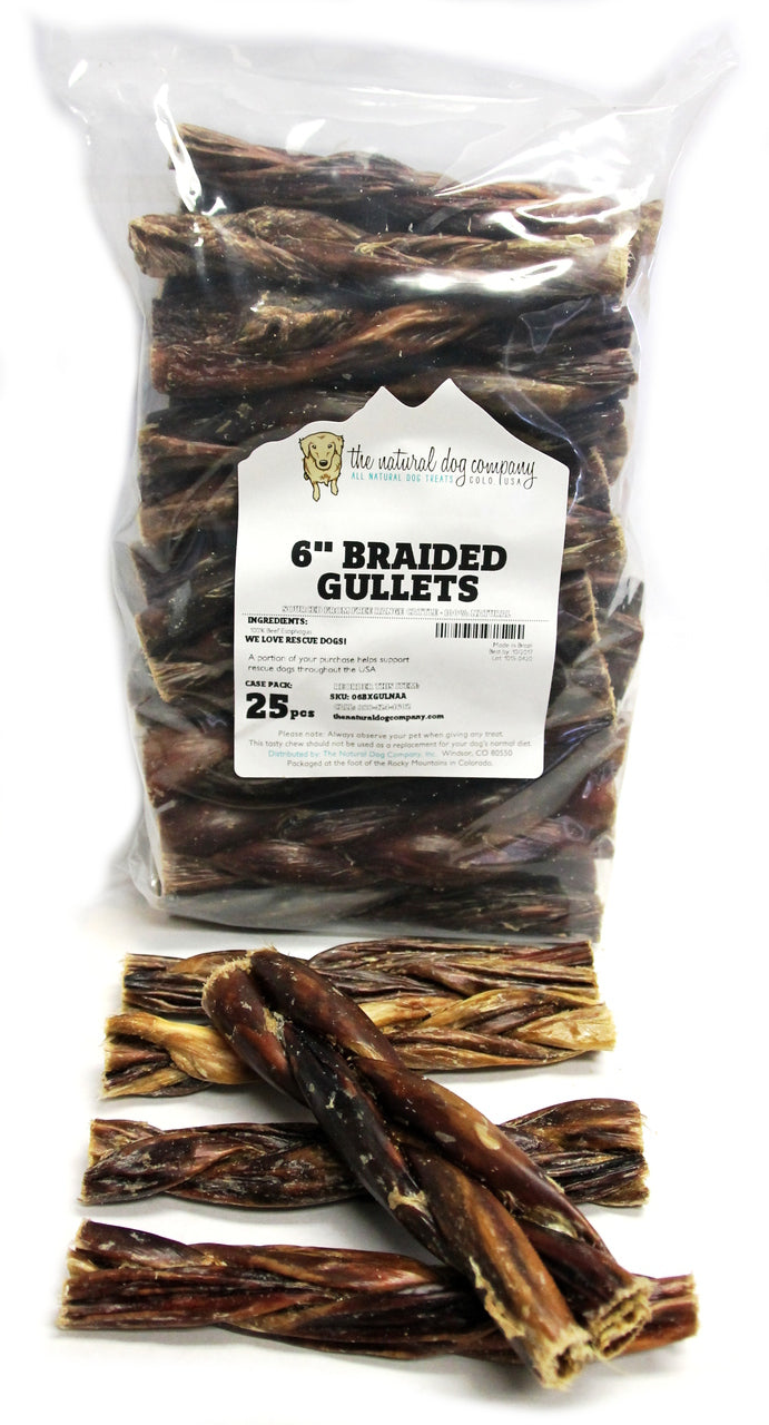 6" Braided Beef Gullets (Bulk) – Tuesday's Natural Dog Company