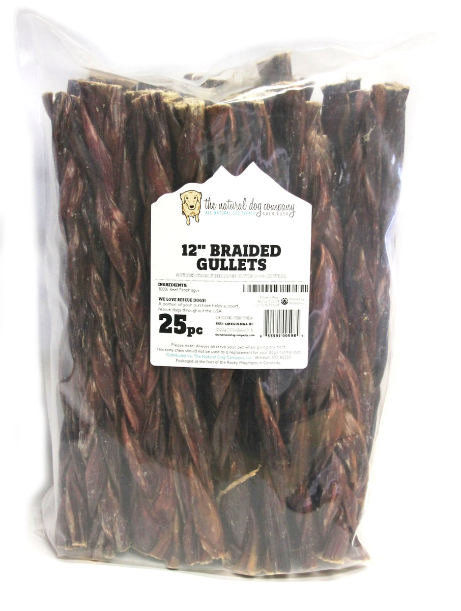12" Braided Beef Gullets (Bulk) – Tuesday's Natural Dog Company