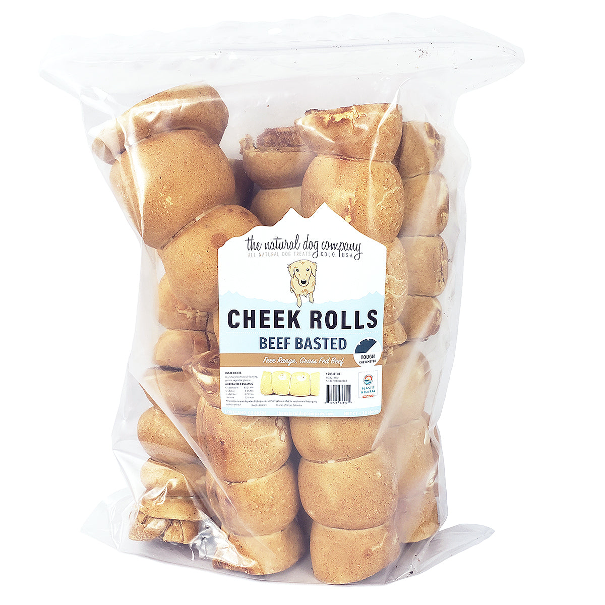 5-6" Beef Basted Cheek Rolls (Bulk) – Tuesday's Natural Dog Company