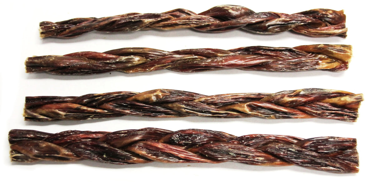 12" Braided Beef Gullets – Tuesday's Natural Dog Company